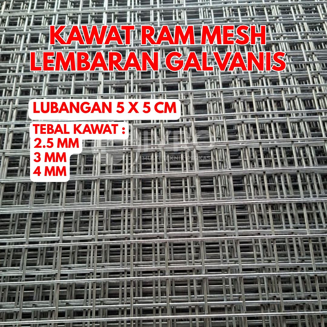 Kawat Ram Mesh Lembaran Galvanis Kotak Tebal 2.5mm - 3mm dan 4mm ...